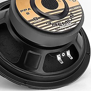 Pyle 8 Inch Car PA Woofer - 500 Watt High Powered Car Audio Sound Component Speaker System w/ 1.5" Kapton Voice Coil, 55-6 kHz Frequency, 89.2 dB, 8 Ohm, 40 oz Magnet - PylePro PPA8 , Black