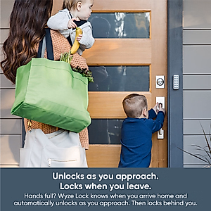 Wyze Lock WiFi & Bluetooth Enabled Smart Door Lock, Wireless & Keyless Entry, works with Amazon Alexa & Google Assistant, Fits on Most Deadbolts, Includes Wyze Gateway - A Certified for Humans Device