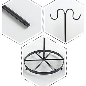 YY YEARCHY Banana Holder Hanger Stand Hook Keeper for Kitchen Countertop Produce Saver Banana Holder Kitchen Decro Fruit Tree Hanging Fresh Food Storage (Black, Double Hook)