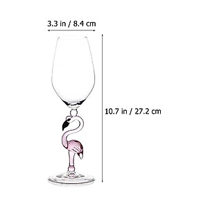 1pc Flamingo Wine Glass Grape Wine Glasses Flamingo Stem Creative Glass Glass Birthday Creative Gift Goblet Flamingo Gift Bar Cocktail Glass Bride Martini Red Wine