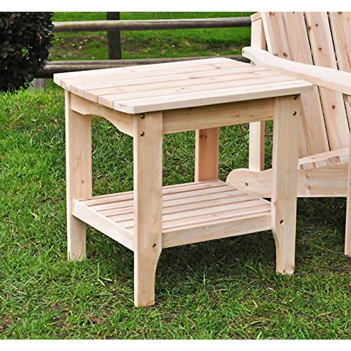 Shine Company 4103N Long Island Rectangular Patio Side Table – Natural