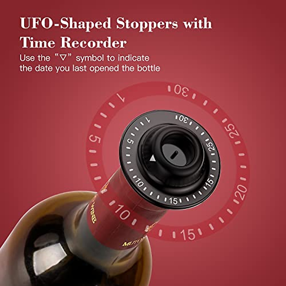 Premium 7-in-1 Wine Gift Set, Includes Wine Saver Pump with 4 Real Vacuum Wine Bottle Stoppers, 1 Foil Cutter, 1 Wine Pourer, Best Gifts for Wine Lovers