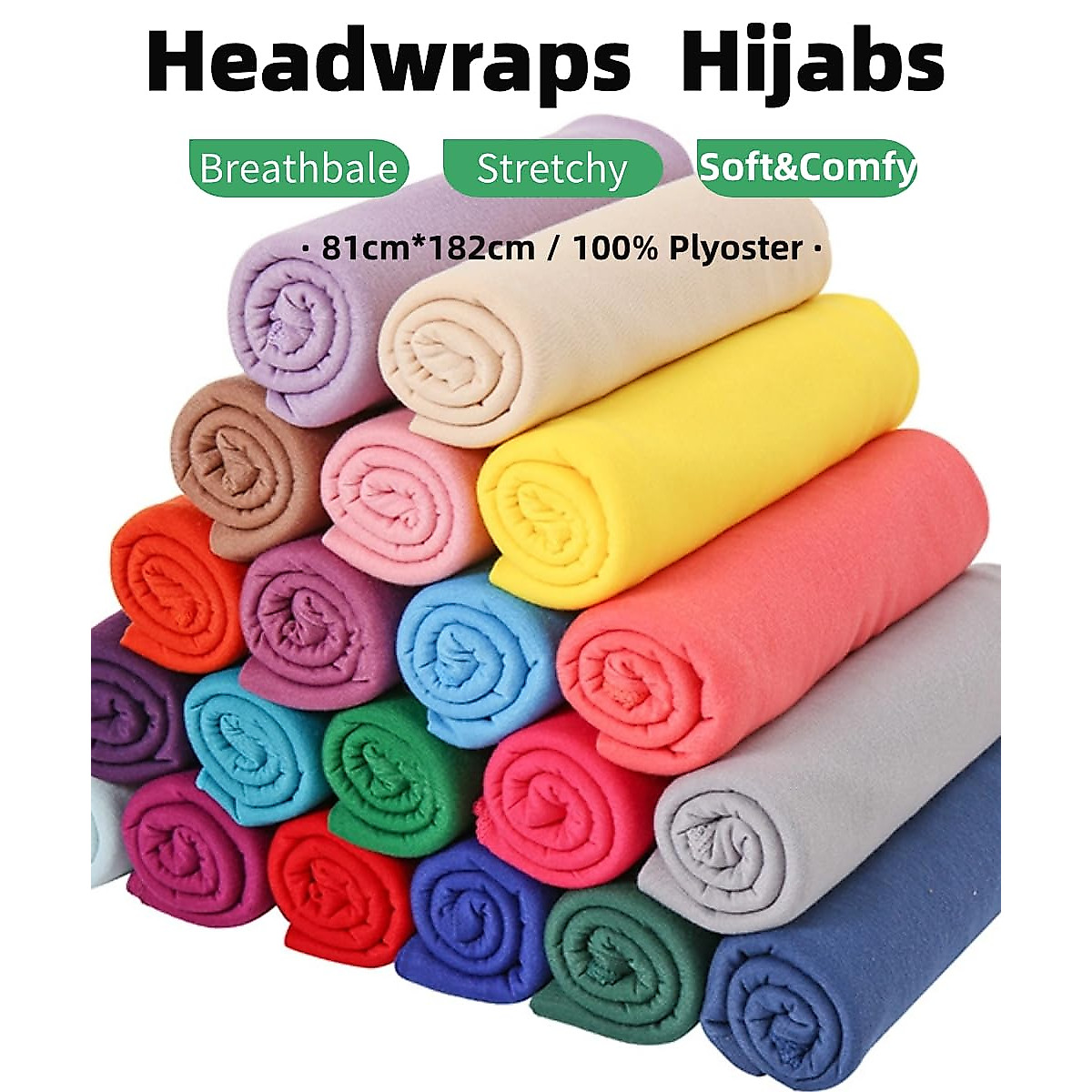 Harewom 4PCS Turban Head Wraps for Black Women African Hair Wraps Stretchy Headwraps Head Scarf for Women with Braids