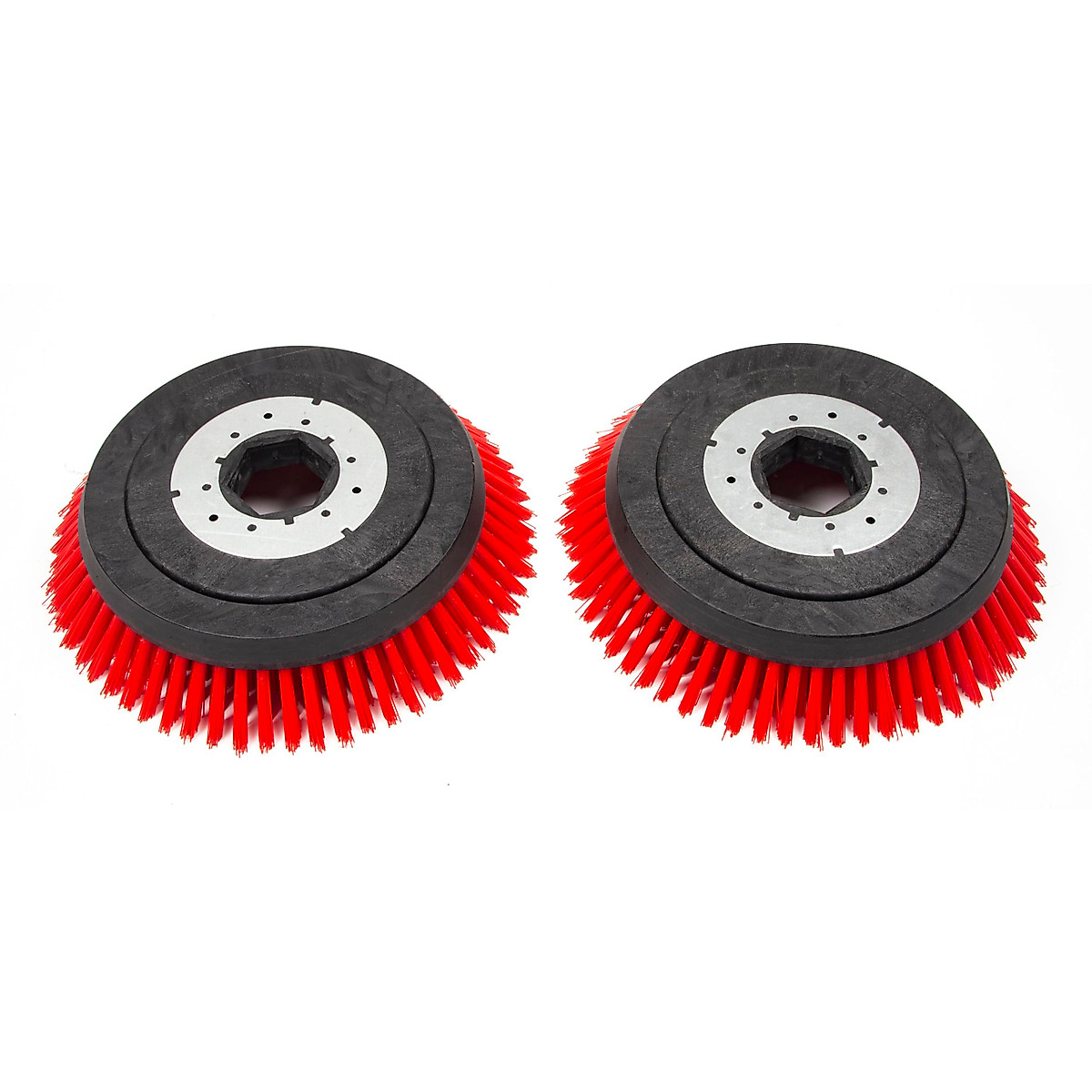 8.7" Rotary Brush with Bristles for SANITMAX SM430 Floor Scrubber Machines, Polypropylene, Red (Pack of 2)