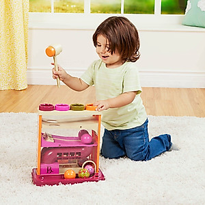 B. toys – Whack-a-Ball- Pounding Toy- Developmental Pounding Toy – Pound-A-Ball Toy – 4 Colorful Balls & Hammer –Educational Toys For Toddlers – 1 Year +