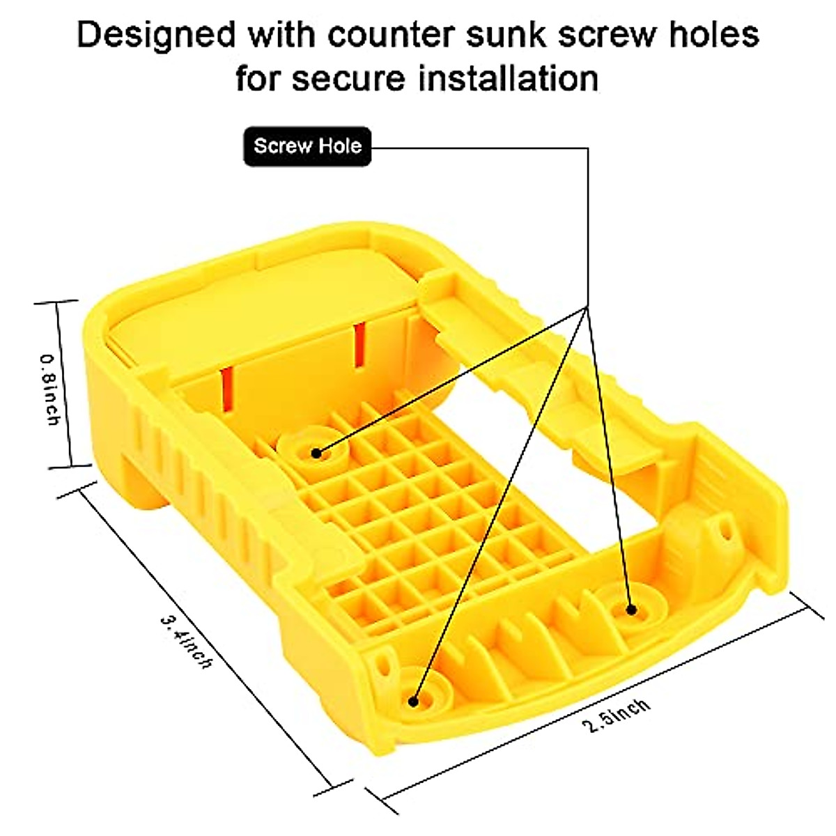 ZLWAWAOL 8 Pack Battery Holder for Dewalt 20V 60V Battery and Milwaukee M18 18V Battery Wall Mount Battery Storage Dock Holder Fit for Dewalt DCB200 DCB203 DCB206 Battery