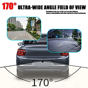 1 PC Rear View Camera, HD View Reverse Cam, 170 Degree Wide Angle Rearview Reversing Camera for Cars Pickup Trucks SUVs RVs Vans (Black)