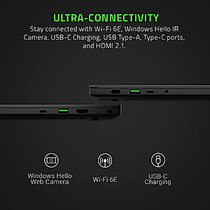 Razer Blade 14 Gaming Laptop: AMD Ryzen 9 5900HX 8 Core, NVIDIA GeForce RTX 3070, 14" QHD 165Hz, 16GB RAM, 1TB SSD - CNC Aluminum - Chroma RGB - THX Spatial Audio - Vapor Chamber Cooling