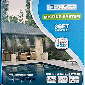 Hydrobreeze Pre-Assembled Misting System 36 Feet 1/4 in Beige Tubing - 8 Nozzles