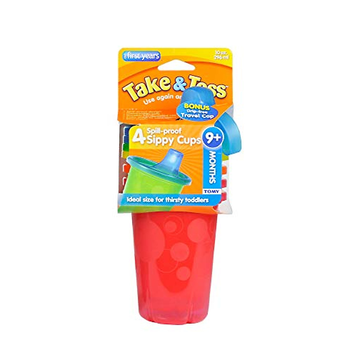 The First Years Take & Toss Spill Proof Cups 10 oz, 9 months+ 4 ea