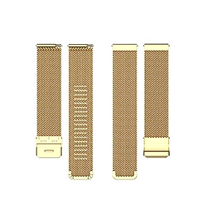Chofit Metal Mesh Stainless Steel Loop Compatible with MILOUZ IDW19 Watch Band for Women&Men Wristbands Bracelet Adjustable Band Strap Replacement Bands for MILOUZ IDW19 Smartwatch (Gold)