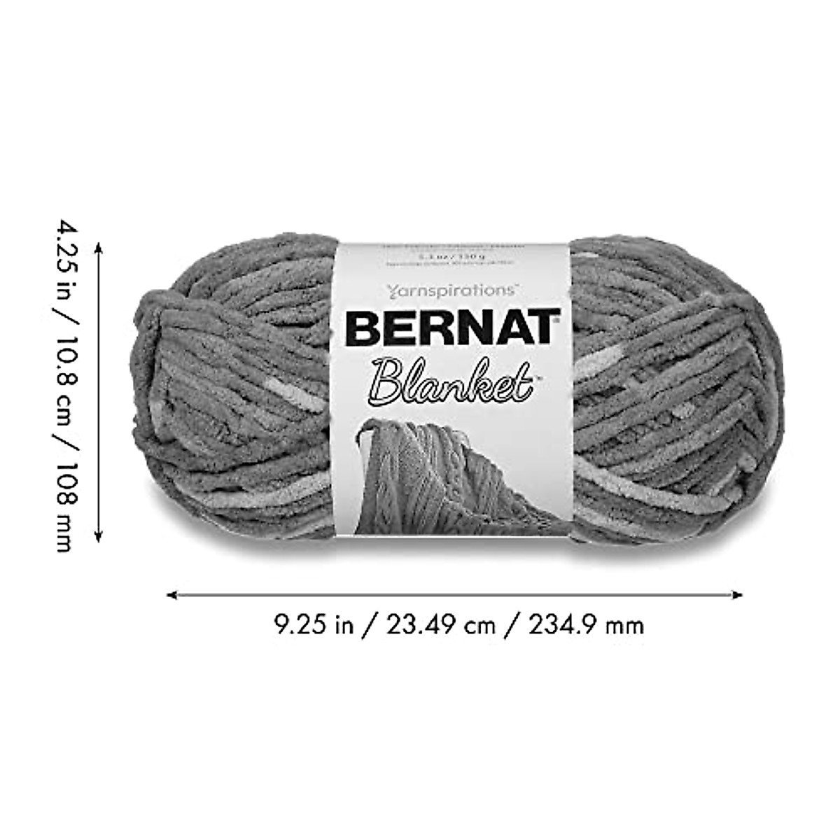 Bernat Blanket Taupe Yarn - 3 Pack of 150g/5.3oz - Polyester - 6 Super Bulky - 108 Yards - Knitting/Crochet