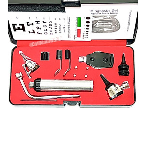 Cynamed New 3.2V Bright White Led Otoscope Set Includes 3 Sizes of reuseable Specula Plus Hard Case Plus 3 Replacement Bulbs Cynamed