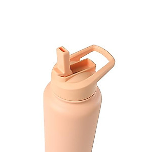 Sip+Sea St. Kitts 32 oz Stainless Steel Water Bottle with Straw Lid|Double Wall Vacuum Insulated