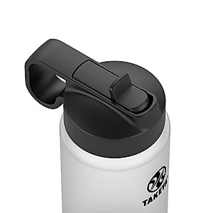 Takeya Glass Water Bottle - Durable Thermo-Shock Resistant Glass Water Bottle with Sure-Grip Safe Shell - Clear Leak-Proof Bottle with Straw Lid - Dishwasher Safe - Everyday-Use Bottle - 22 oz, Onyx