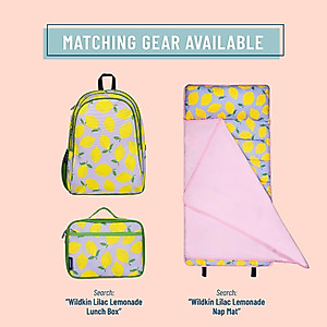 Wildkin 15-Inch Kids Backpack for Boys & Girls, Perfect for Early Elementary, Backpack for Kids Features Padded Back & Adjustable Strap, Ultimate Backpack for School & Travel (Lilac Lemonade)