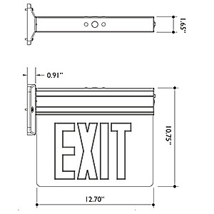 DOIT Exit Sign, 4 Pack Green Exit Signs Emergency Light 120/277V Commercial LED Exit Light Combo with Backup Battery