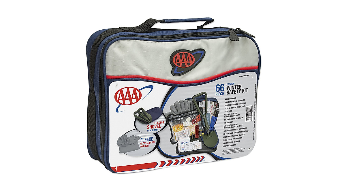 Lifeline AAA Severe Weather Emergency Road Kit - 66 Pieces for Safety