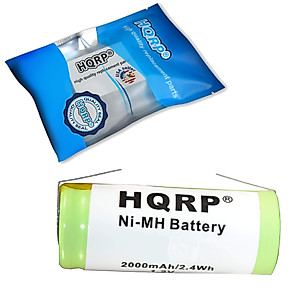 HQRP 42mm Long Battery Compatible with Braun 5000, 3745, 3761, 3762, 5000 Toothbrush Repair 2000mAh Professional Care Triumph Sanyo 346 Sanyo346