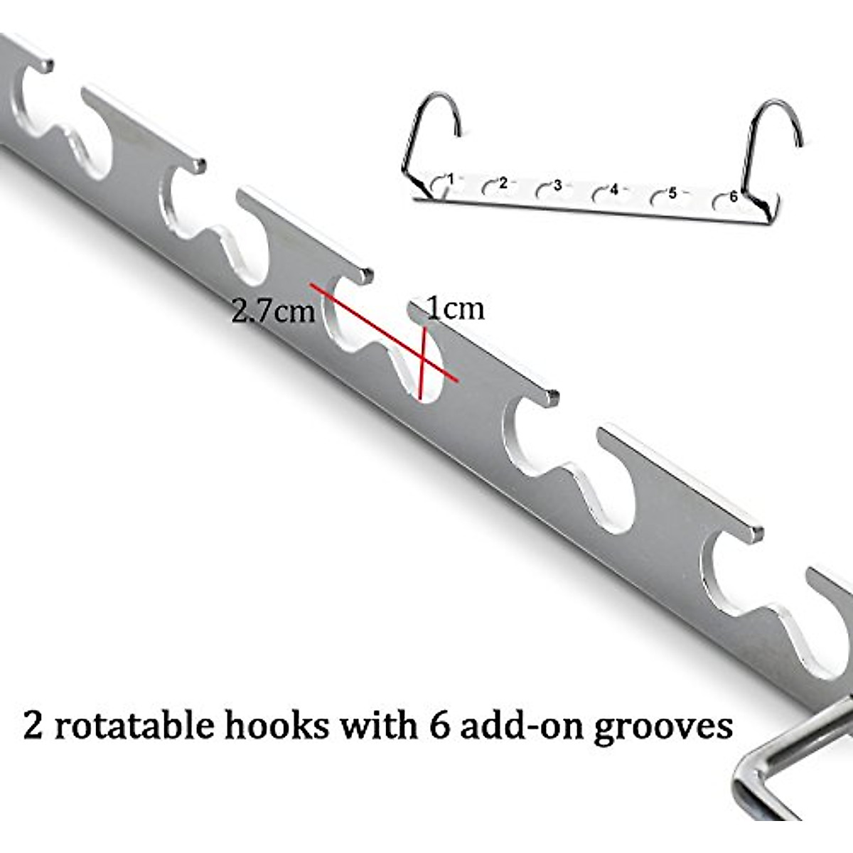 8 Pcs Space Saving Hangers Magic Hangers Metal Heavy Duty Hooks Closet Clothing Hanger Organizer, 10 inch