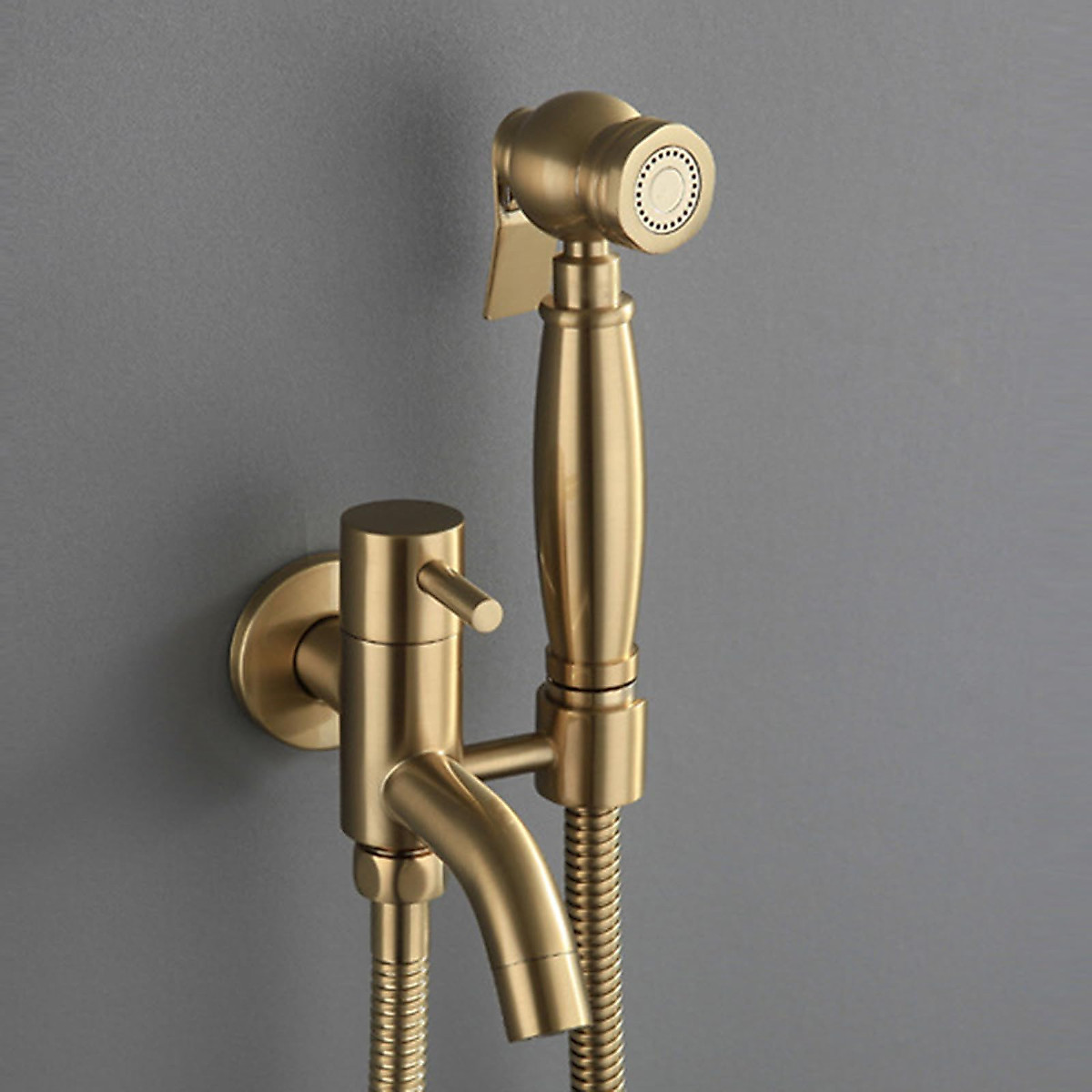 BINCAVIDOU Bidet Sprayer Kit for Toilet,Bidet Sprayer Wall Mount,Bidet Sprayer for Toilet,Full Copper Booster Flush Multifunctional Toilet Companion