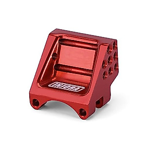 INJORA Rear Axle Truss Upper Link Mount - Adjustable Height Aluminum Mount for Axial SCX24 1/24 RC Crawler Upgrade（Red）