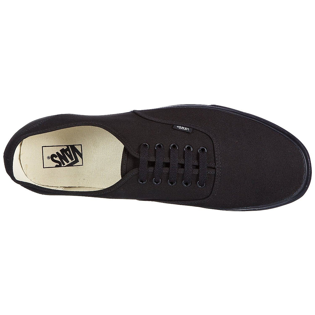 Vans Unisex Authentic Black/Black Canvas VN000EE3BKA Mens 11, Womens 12.5