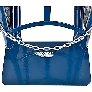 Global Industrial Single Cylinder Hand Truck with Curved Handle, 10" Semi-Pneumatic Wheels, 800 Lb. Cap, 47" H