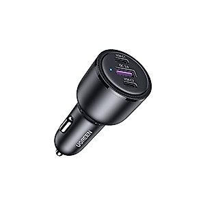 UGREEN 69W USB C Car Charger, PD 65W&PD 20W&SCP 22.5W/QC 18W Type C Car Charger Fast Charging, Car Charger Adapter Compatible with iPhone 14/13/12/11/iPad/Mac Book, Galaxy S23/S22/S21/S20/S10/Note 20