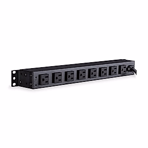 CyberPower PDU15B2F8R Basic PDU, 100-125V, 15A (Derated to 12A), 10 Outlets, 1U Rackmount