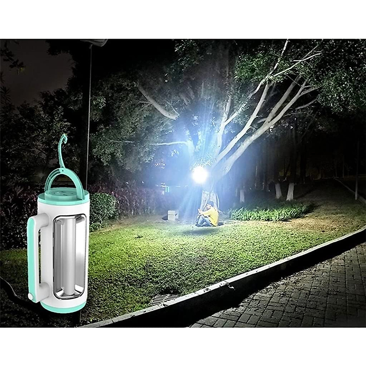 XARONF LED Camping Lantern, COB Rechargeable Battery Lantern, 4000mAh Power Bank, Waterproof Camping Hiking Flashlight, Tent Light for Power Outage, Hurricane, Survival, Hiking