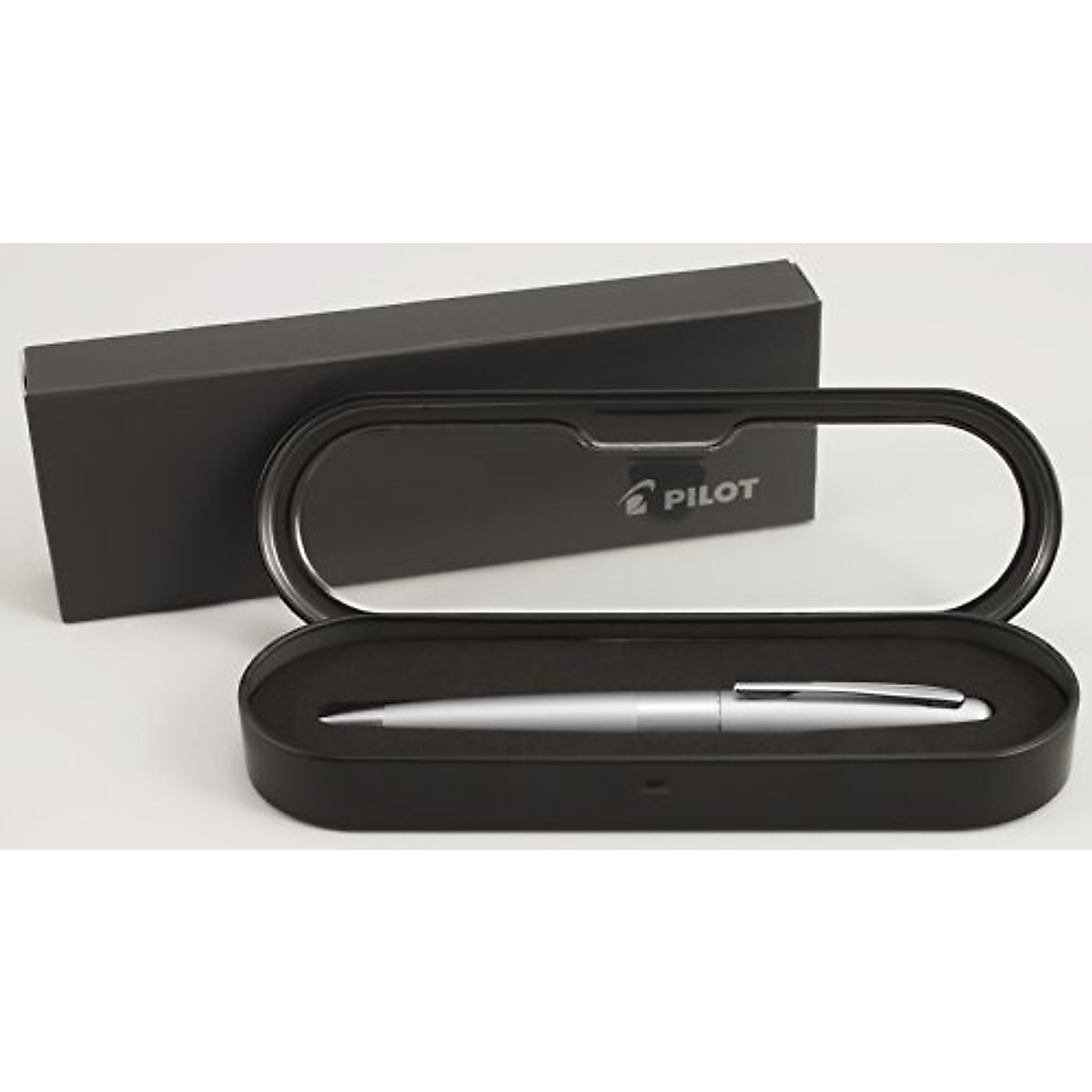 PILOT Metropolitan Collection Fountain Pen, Silver Barrel, Classic Design, Fine Nib, Black Ink (91113)