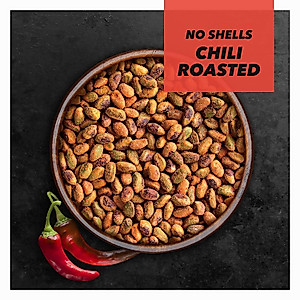 Wonderful Pistachios No Shells, Chili Roasted Nuts, 11 Ounce Resealable Bag, Protein Snacks, Gluten Free College Snacks, Healthy Snacks for Adults