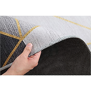 LOKMU Non-Slip Area Rugs Back to School Blackboard Chalk Drawings Crayons Markers Rulers Home Decor Rugs Carpet for Classroom Living Room Bedroom Dining Kindergarten Room 5'x7'