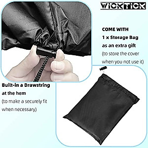 WICKTICK Outdoor Cover for Keter Side Table with 7.5 Gallon Beer and Wine Cooler, Waterproof & Dustproof Patio Bar Table Cover for Small Side Bar Tables (Round: 21” Dia x 23” H)