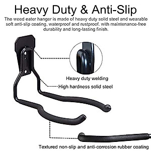 GS Alderaul Garden Power Tool Hanger, Weed Eater Rack, String Trimmer Hanger, Weed Wacker Hanger, Steel Garage Tool Organizers and Storage, for Garage Wall, Garage Trimmer, Garden Tools, etc. (1pc)