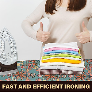 caius Easy Installation 15x54 Ironing Board Cover and Pad - Elastic Edge, Applicable Standard Size Iron Board Cover, Stain Resistant, Setup for Effortless Ironing Experience
