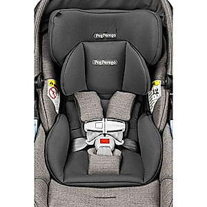 Peg Perego Primo Viaggio 4-35 Lounge - Reclining Rear Facing Infant Car Seat - Includes Base with Load Leg & Anti-Rebound Bar - for Babies 4 to 35 lbs - Made in Italy - City Grey (Grey)
