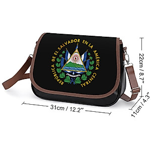 FunnyStar Coat of Arms of El Salvador Shoulder Bag for Women Crossbody Travel Purse Sling Buckle Pouch With Zipper