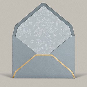 Prims & Flourish Thank You Cards with Envelopes, 24-Count Thank You Notes, Gold Foil Floral Designs, 4 x 6 Inches, Blank Inside Thank You Cards Bulk for Weddings, Bridal Showers, Baby Showers