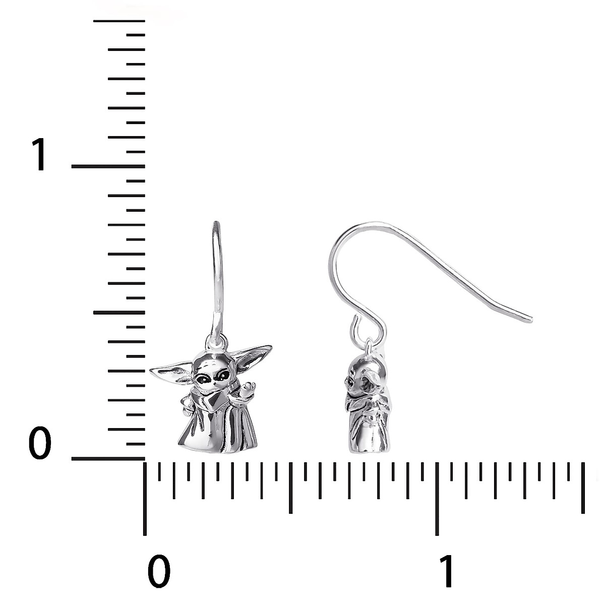 Disney Star Wars Jewelry, Sterling Silver Grogu Dangle Earrings