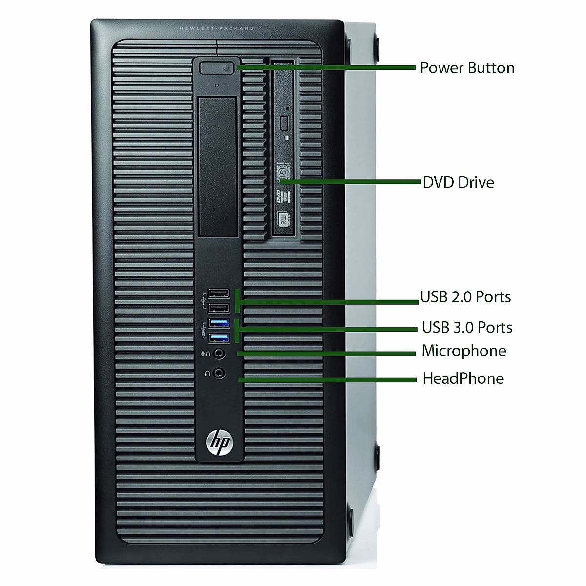 Hp EliteDesk 800 G1 Tower Computer Desktop PC, Intel Core i7 3.4GHz Processor, 16GB Ram, 512GB M.2 SSD, WiFi & Bluetooth, HDMI, Nvidia GeForce GT 1030 DDR5 2GB, Windows 10 Pro (Renewed)