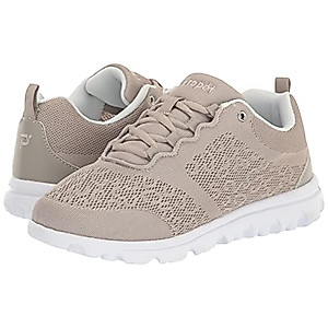 Propét Women's TravelActiv Sneakers, Taupe, 9.5 X-Wide US