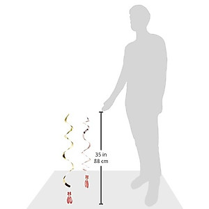 Creative Converting Twinkle Toes Assorted Danglers Hanging Decorations, One size, Pink