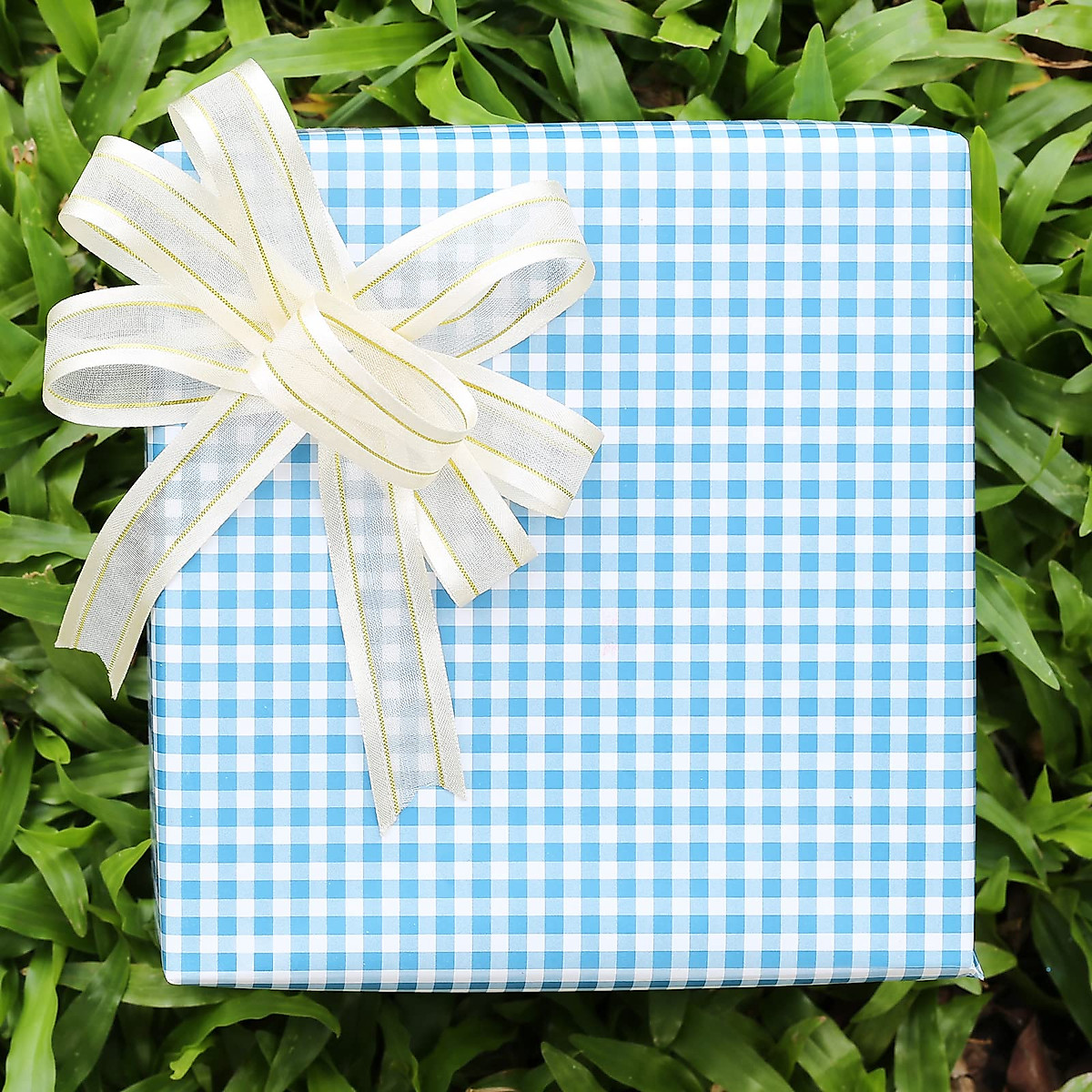 Bolsome 50 Sheets Spring Pastel Tissue Paper Buffalo Plaid Wrapping Paper Pink Yellow Blue Green Purple Gift Tissue Paper for Home DIY Gift Bags Spring Easter Birthday Decoration, 20 x 30inch