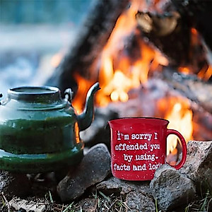 Funny Coffee Mug, I F*cking Love Pumpkins and Leaves and Shit Fall Stoneware Campfire mug, 15oz Coffee Mug Ceramic Cup, Unique Sarcastic Gag Gift for Women Men (#1)