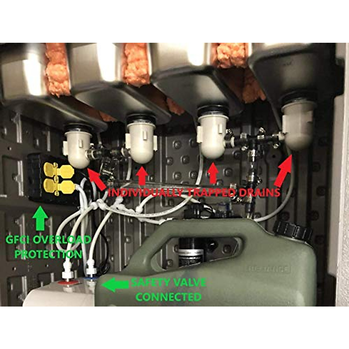 Concession Sinks - Standard Size Electric 3 Compartment with Hot Water for Food Vending Trailer, Hand Wash