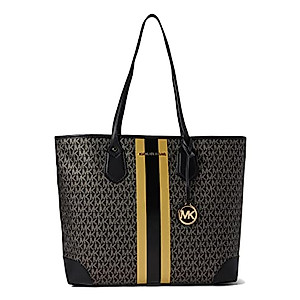 Michael Kors Eva Large Tote Black/Gold One Size