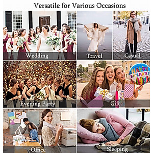 vimate Pashmina Shawls and Wraps, Women White Bridesmaid Pashmina Scarfs and Shawls for Wedding Bridal(White)