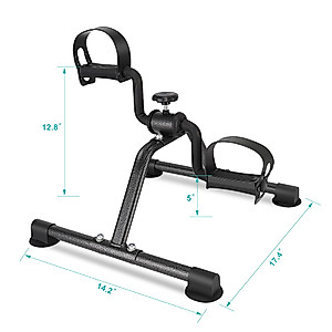 Pedal Exerciser Mini Exercise Bike Foot Peddler for Leg and Arm Rehab Workout